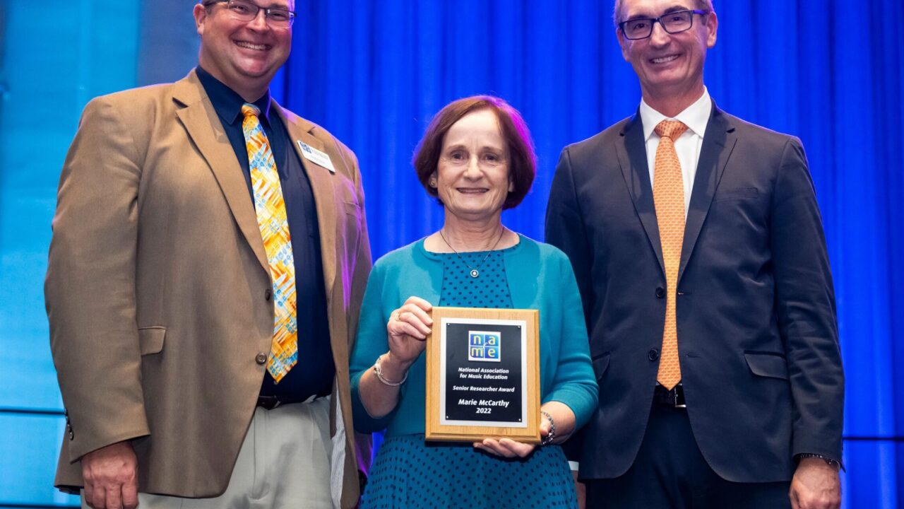 Marie McCarthy Receives 2022 NAfME Senior Researcher Award - University ...